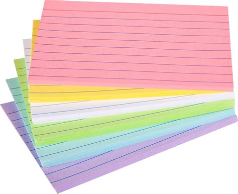 Yaguao Colored Index Cards 4x6 Inches Flash Cards With