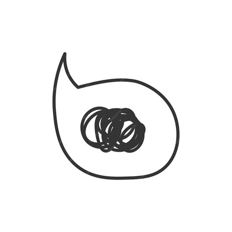 Premium Vector Speech Bubble With Confused Chaotic Symbol Line Vector Illustration