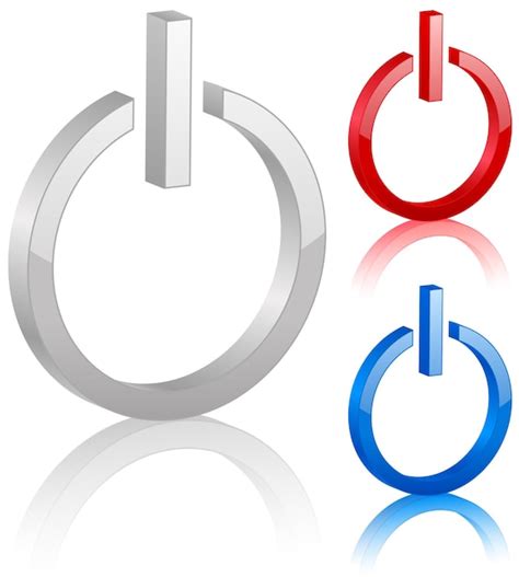 Premium Vector 3d Power Symbol