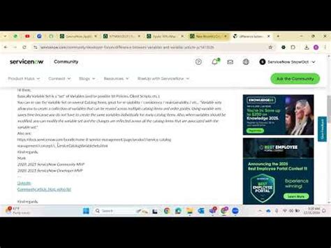 ServiceNow Variable Sets YouTube