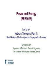 MT Network Theorems Nodal Mesh And Superposition Theorems Pdf Power And Energy EEE