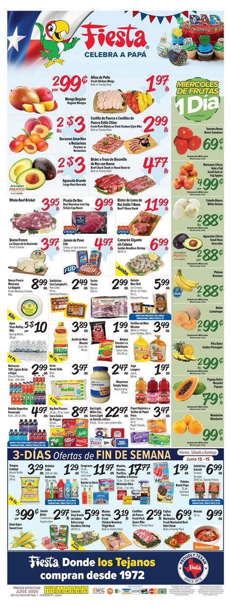 Fiesta Mart Weekly Ad Jun 11 Jun 17 2025 Fathers Promotion Included