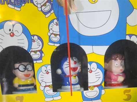 Doraemon Musical Wall Clock With 3 Figures Rare 4644039835