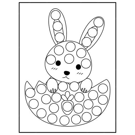 아이들을 위한 부활절 도트 마커 색칠 공부 페이지 프리미엄 벡터