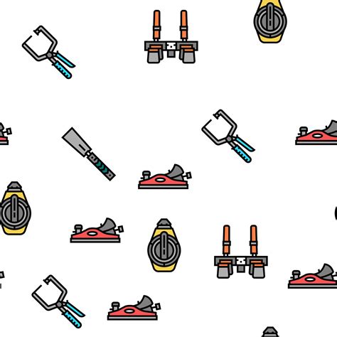 Carpenter Tool And Accessory Vector Seamless Pattern 10100300 Vector Art At Vecteezy