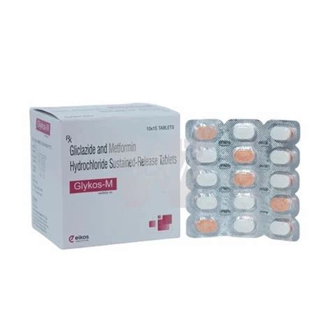 Glykos M Gliclazide And Metformine Hydrochloride Sustained Release Tablet At ₹ 70 Box