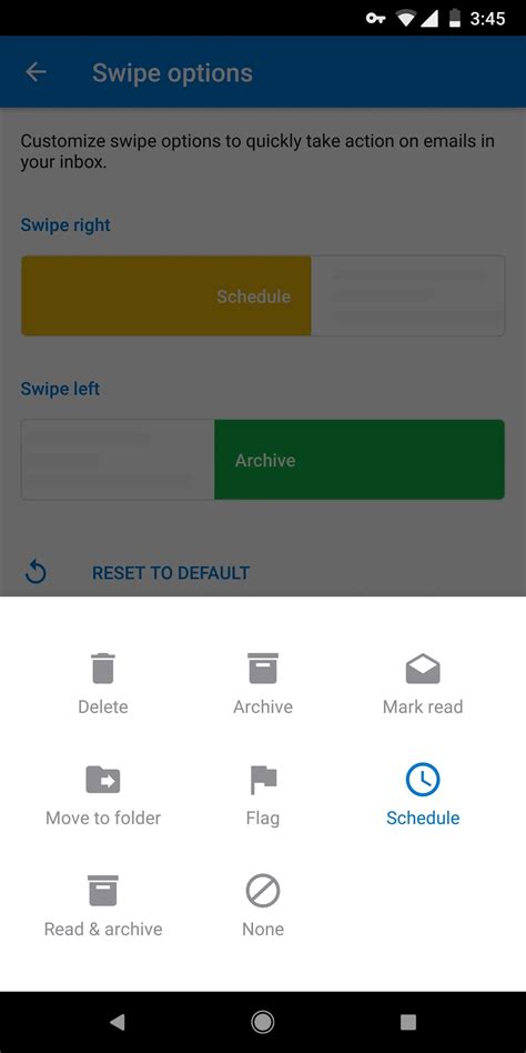 Outlook 101 How To Customize Swipe Actions And Clear Your Inbox With Gestures Smartphones