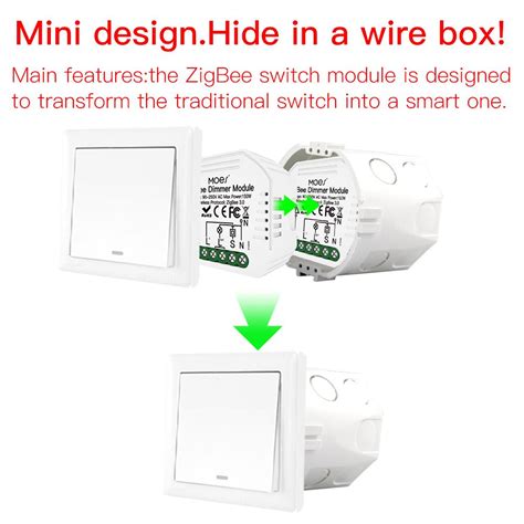 Moes Zigbee Smart Dimmer Switch Relay 2 Way Gang Interruptor Zm 105 Ms