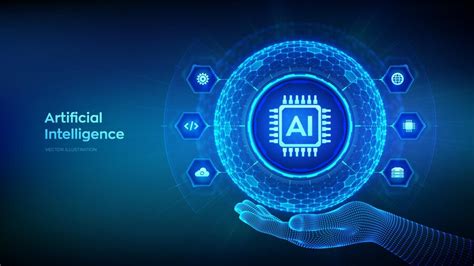Premium Vector | AI Artificial Intelligence in the shape of sphere with hexagon grid pattern in ...