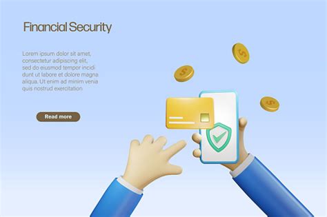 디지털 뱅킹 및 가상 은행에 대한 금융 보안 사업가 온라인은 안전한 방패로 스마트 폰에서 금융 신용 카드 거래를 지불했습니다 3d 벡터 3차원 형태에 대한 스톡 벡터 아트