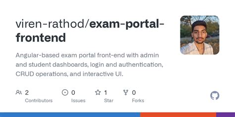Github Viren Rathodexam Portal Frontend Angular Based Exam Portal