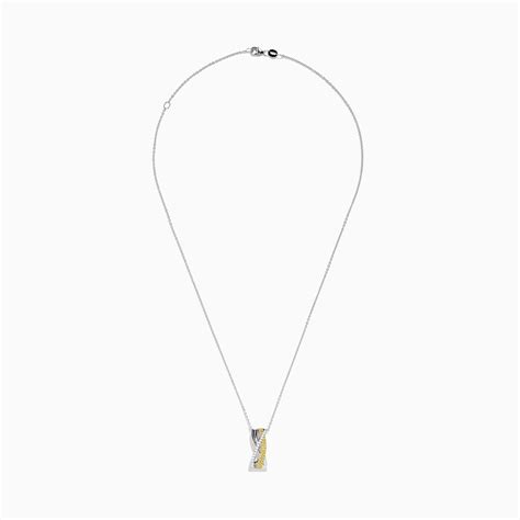 Canare 14k Two Tone Gold Yellow And White Diamond Pendant
