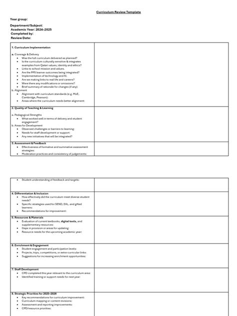 Curriculum Review Pdf