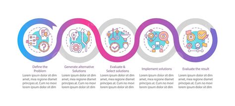 Problem Solving Process Vector Infographic Template Vector Flat Outline Vector Vector Flat
