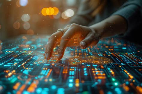 Financial Business Analytics Technology Concept Business Man Hands With Focused On Financial