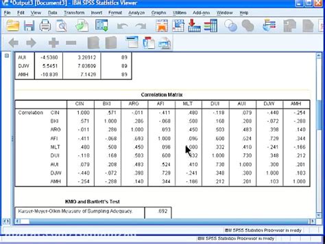 Principal Components Analysis SPSS Part