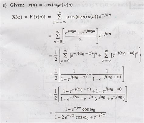 discrete time fourier transform dtft