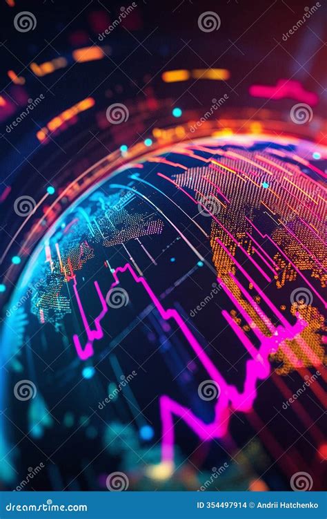 A Vibrant Gis Visualization On A 3d Globe With Pulsating Data Lines