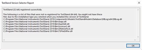 error launching teststand after installing 2020 64 bit ni community