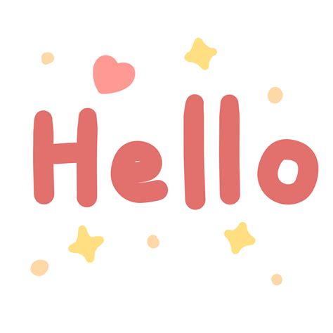 Cute Hello Wording 24656994 Png