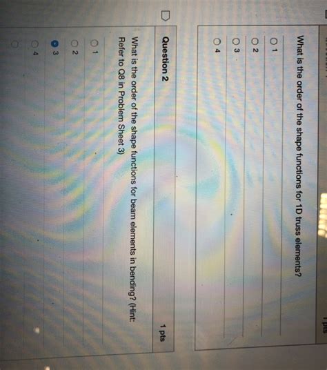 solved what is the order of the shape functions for 1d truss