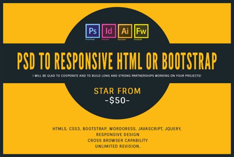 Design Psd To Responsive Html Or Bootstrap By Proijonwebservi Fiverr