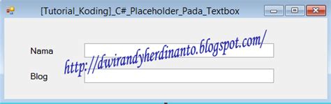 Membuat Placeholder Pada TextBox Dengan VB NET Dan C Tutorial Koding