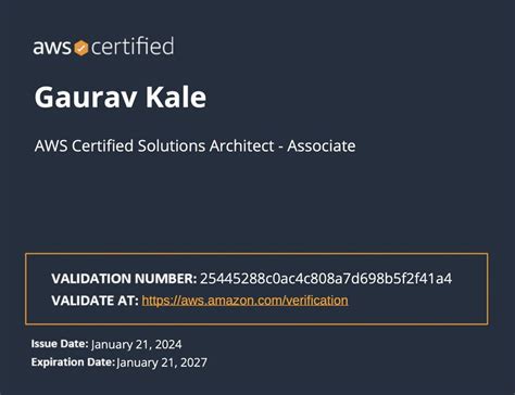 gaurav kale on linkedin aws certification solutionsarchitect