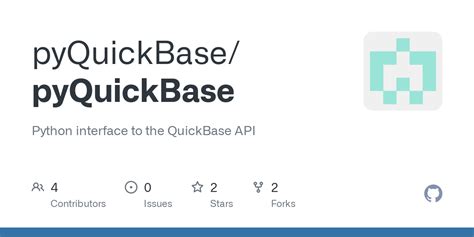 Github Pyquickbase Pyquickbase Python Interface To The Quickbase Api