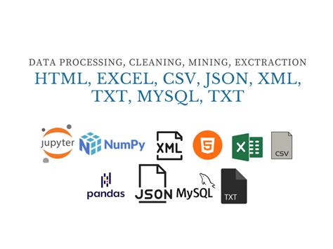 Excel Html Csv Json Xml Txt And Mysql Data Automation Using Python Upwork