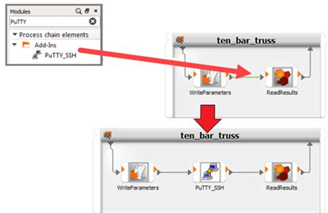 solver execution on a remote computer using putty