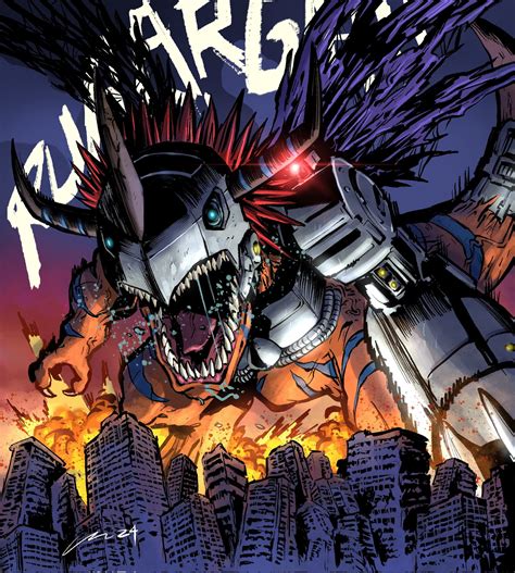 Metalgreymon Digimon Drawn By Carloromeroart Danbooru