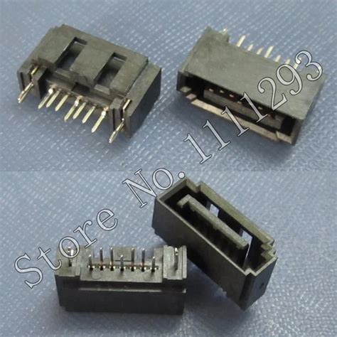10pcs Lot 7pin Dip Sata Female Connector For Desktop Motherboard Sata Hard Disk Interface In