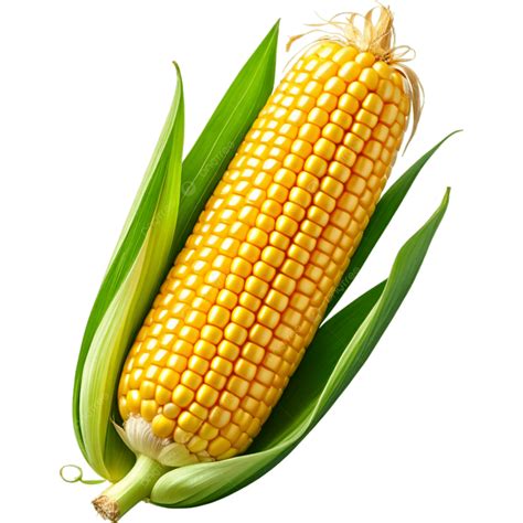 Realistic Delicious Yellow Sweet Corn Illustration Element Cartoon