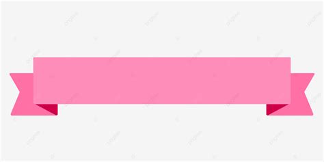 Pink Ribbon Banner Flat Style Vector Illustration Pink Ribbon Banner