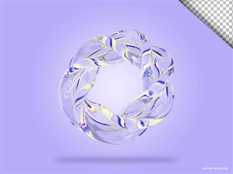 Premium Psd Dispersion Glass Abstract Shape 3d Illustration