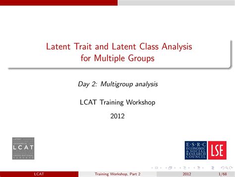 Latent Trait And Latent Class Analysis For Multiple Lse Statistics