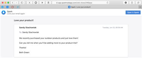 How To Create A Link To An Email In Spark On Mac Iphone And Ipad