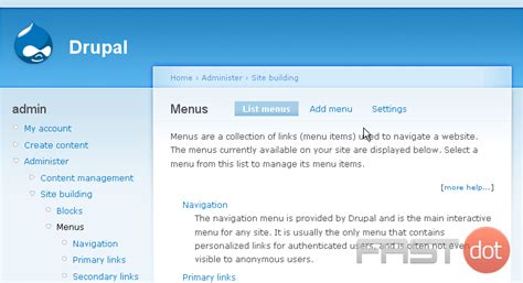 Create Menus In Drupal