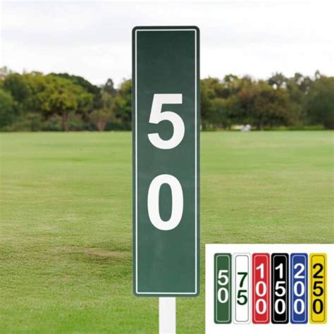 Vertical Driving Range Yardage Targets Par West Turf