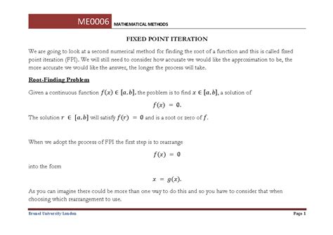 Fixed Point Iteration FIXED POINT ITERATION We Are Going To Look At A Second Numerical Method