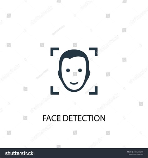 Face Detection Icon Simple Element Illustration เวกเตอร์สต็อก ปลอดค่าลิขสิทธิ์ 1255206274