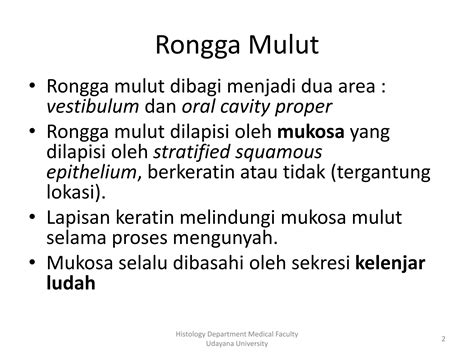 Histologi Rongga Mulut Ppsx