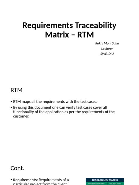 11 1 Requirements Traceability Matrix Rtm Pdf Software Testing Matrix Mathematics