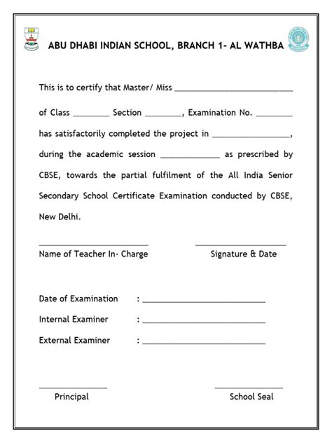 Certificate Page Pdf