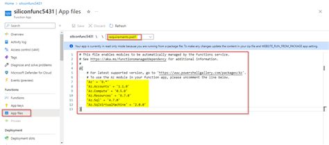 Azure Function App Powershell Publish Function With Module Stack