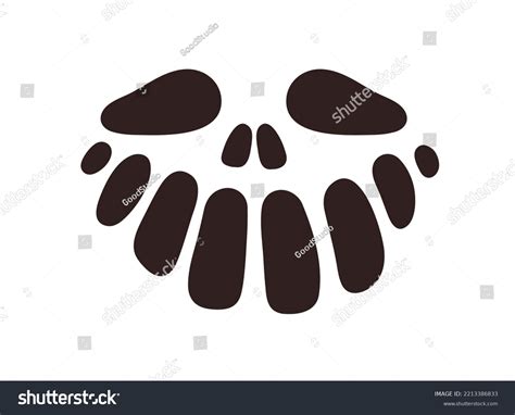 Evil Scary Face Stencil Halloween Carving Stock Vector Royalty Free 2213386833 Shutterstock