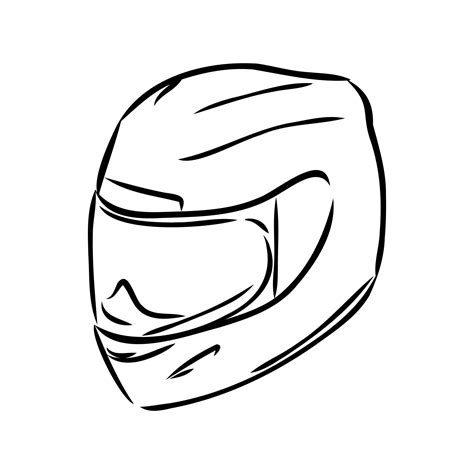 Motorcycle Helmet Coloring Page