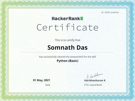 somnath das on linkedin python hackerrank programming coding