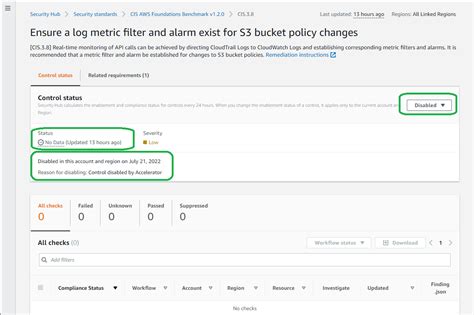 Bug Functional Security Hub Disable Standards Controls